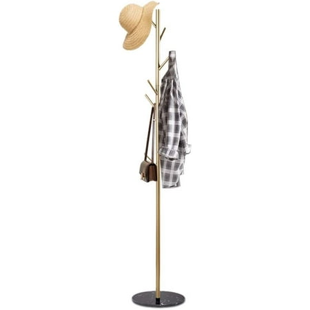 Coat Rack Tree, 66" Modern Metal Hall Coat Tree With 7 Hooks for Coats ...