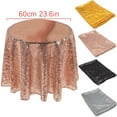 GiLiling Tablecloth 23.62 " Round Small Sparkly Drape Table Cloths ...
