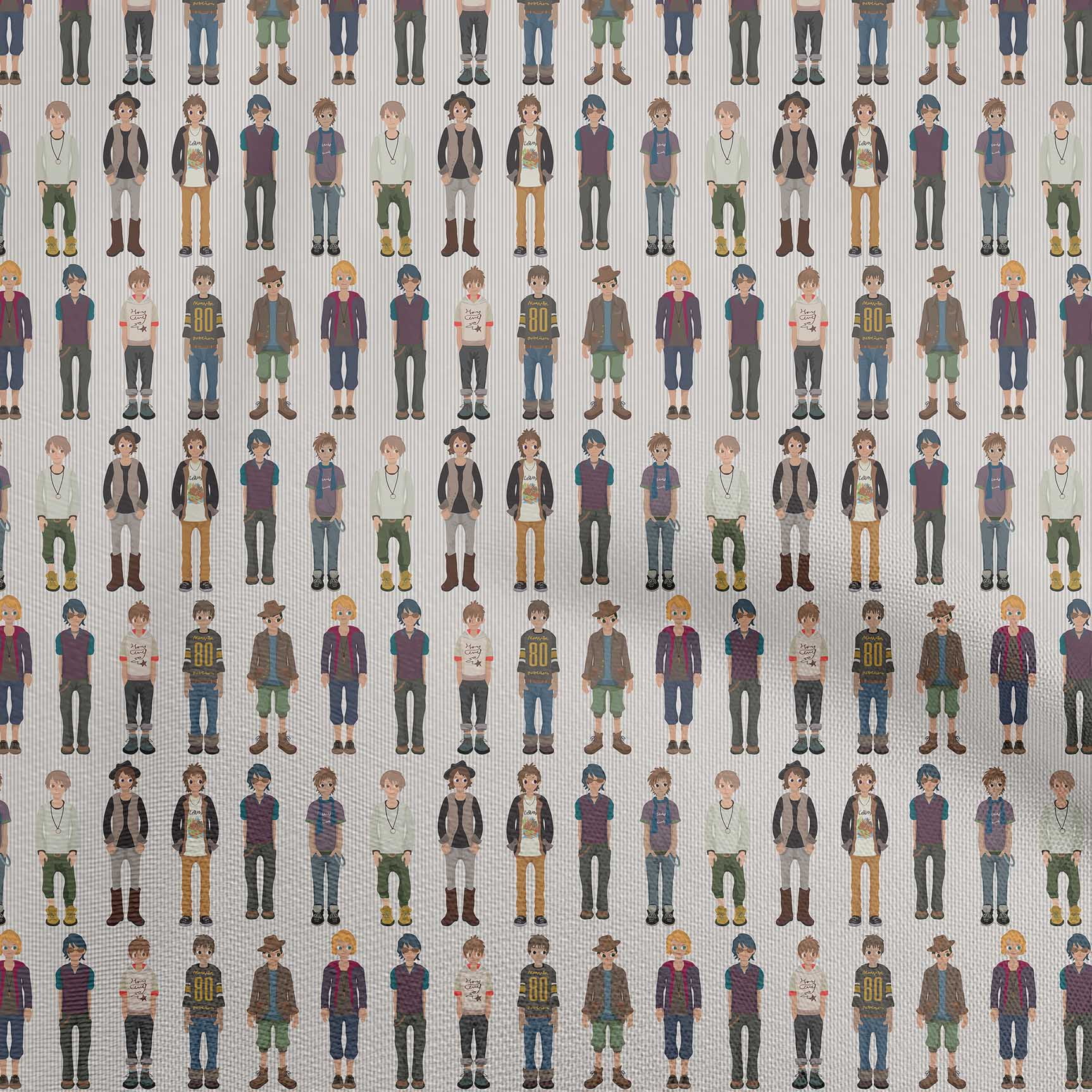 oneOone Silk Tabby Gray Fabric Human Sewing Material Print Fabric By ...