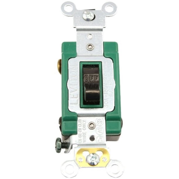 Interruptor de palanca doble polo 30 amperios Leviton 120/277V de ...