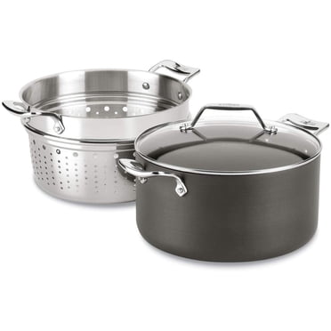 All-Clad 6-Quart Stainless Steel Pasta Pot with Large Stock Insert ...