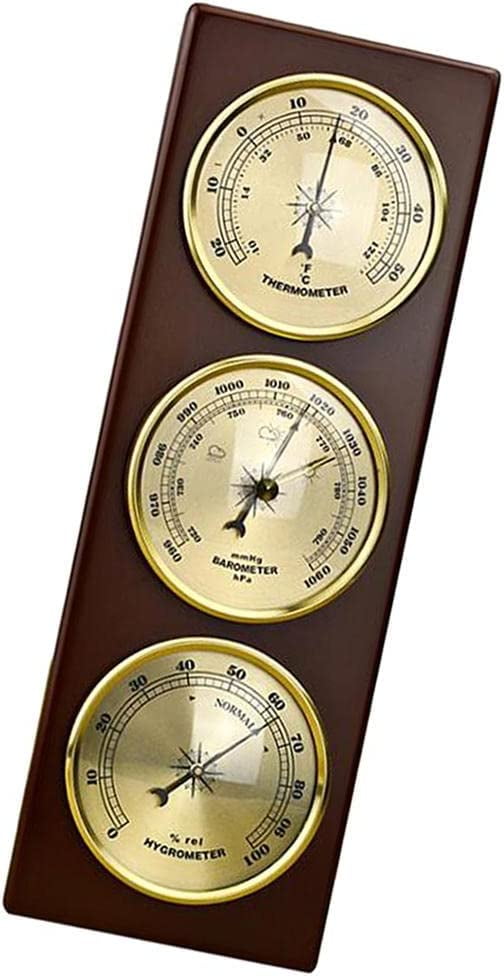 Nvzi Wall Barometer Thermometer Hygrometer Weather Station Hanging Home ...