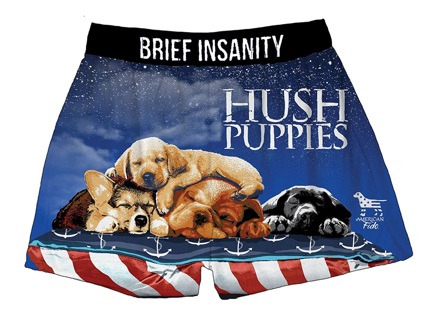 Brief Insanity Men's Boxer Shorts Underwear Mixed Puppy Breeds Print ...