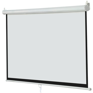 100 Inch Pull Down Projector Screen and Stand Portable Outdoor and ...