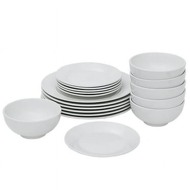 18 Pieces Dinner Plates & Bowls Set Home Kitchen Dinnerware Service for ...