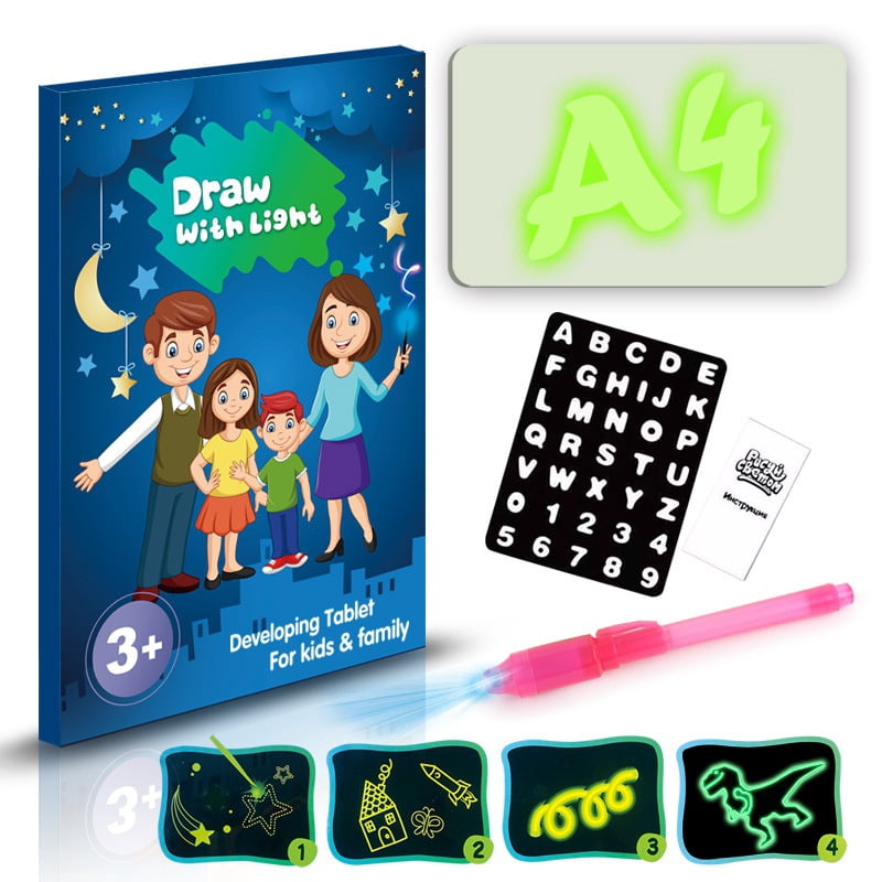 Doodle Pad With Stylus For Kids, Fluorescent Drawing Board Sketchpad ...