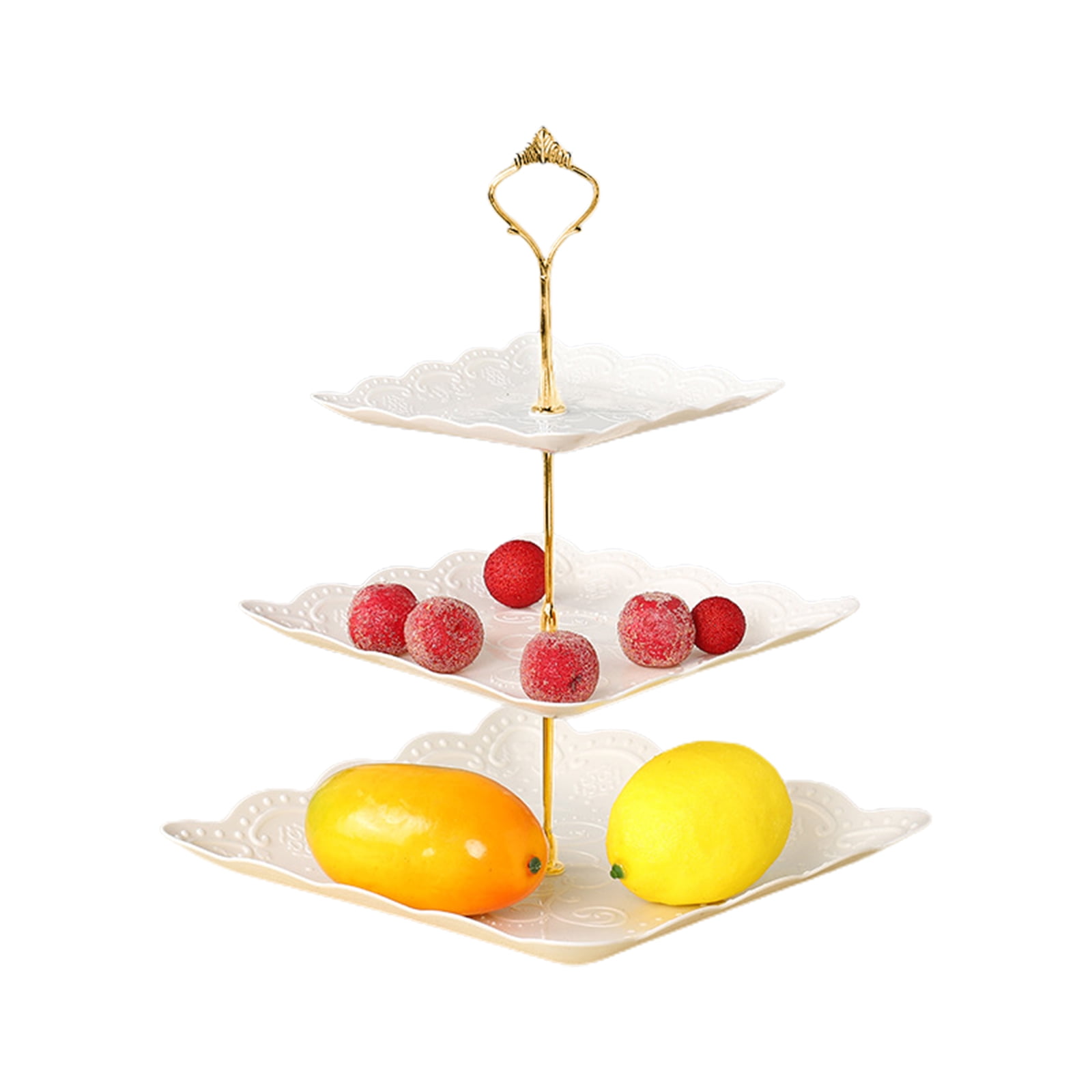 Garhelper Dessert Cupcake Stand, 3 Tier Cup Cake Holder Tower For Tea ...