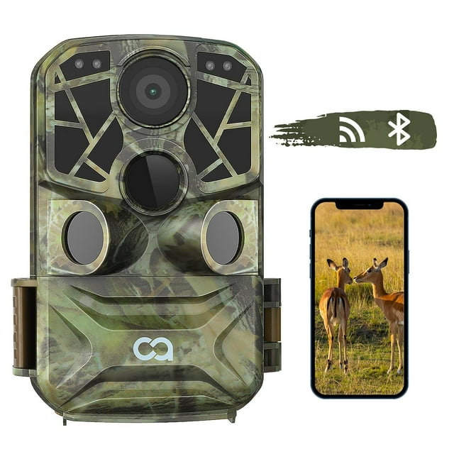 COOAU H5 4K WiFi Deer Trail Camera with Bluetooth, Night Vision ...