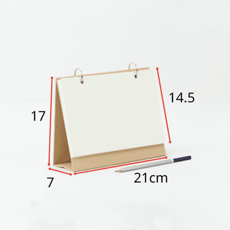 TOOAD Blank flash card notepad with loose-leaf binder ring and 30 ...