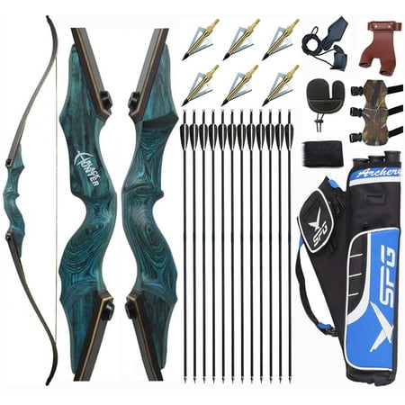 Vogbel 60" Archery Bow and Arrows Set for Adults Black Hunter Takedown ...