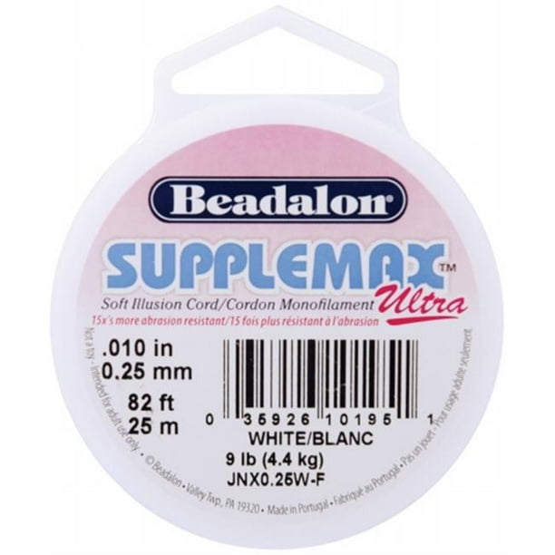 Beadalon JNXO Supplemax Ultra-White .25mm 82'/Pkg - Walmart.ca