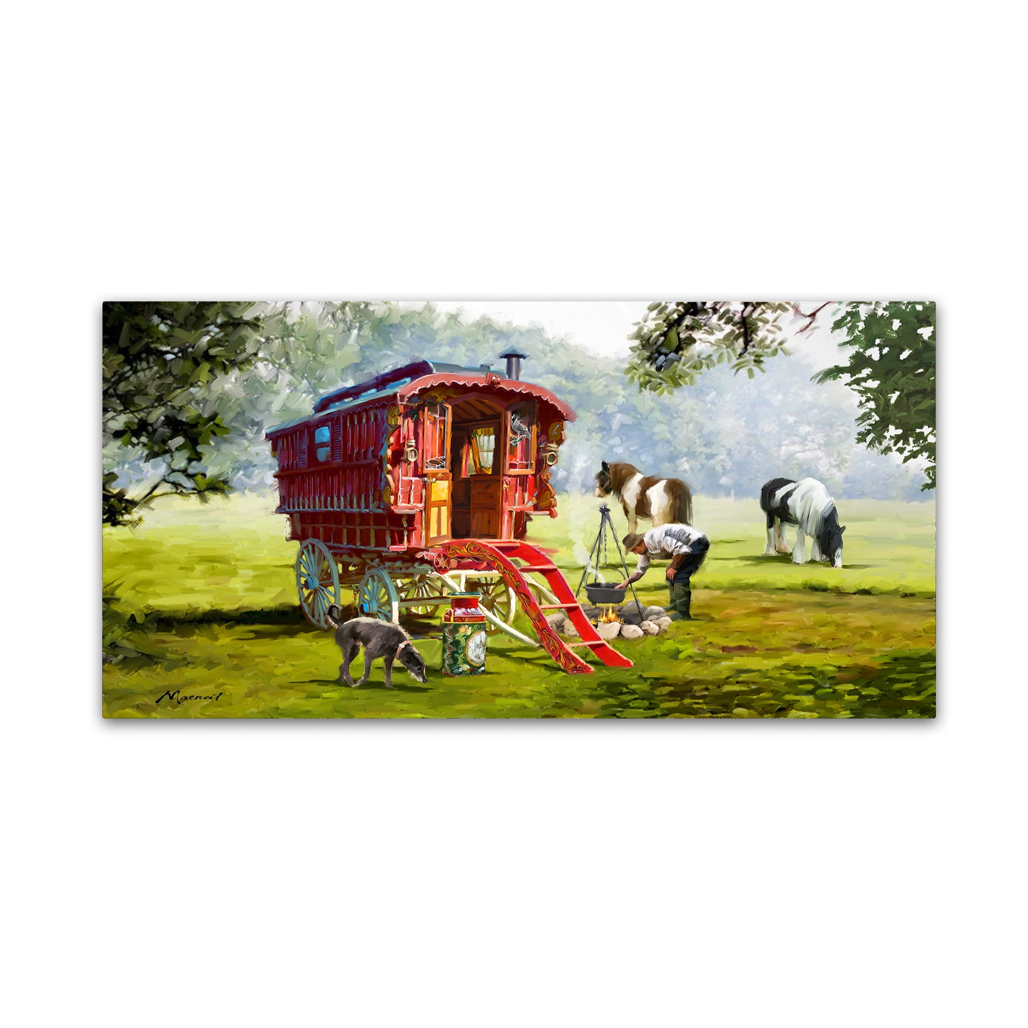 Trademark Fine Art 'Gypsy Caravan' Canvas Art by The Macneil Studio ...