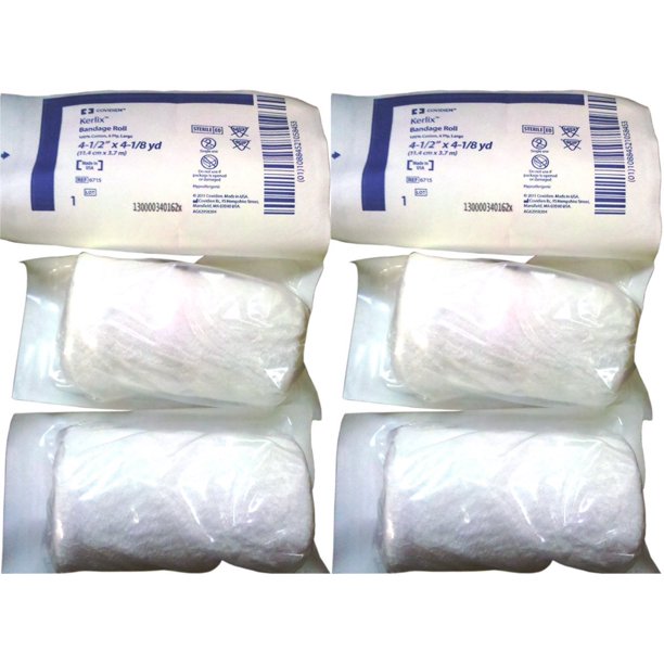 Kerlix Fluff Bandage Roll Gauze 6-Ply Roll Sterile 4.5 Inch X 4.1 Yard ...