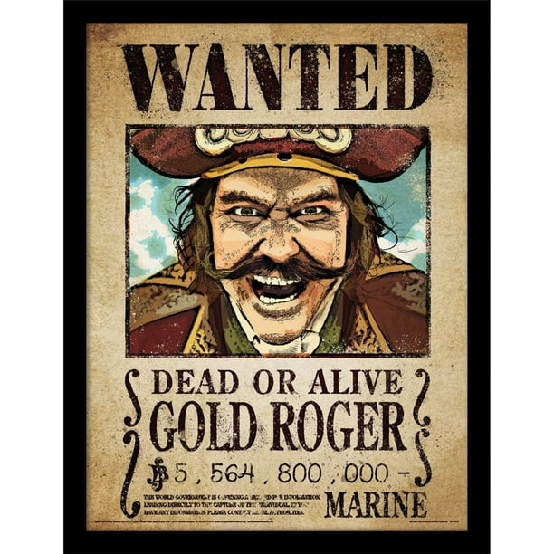 One Piece Live Action Gold Roger Wanted Poster Framed Poster - Walmart.ca