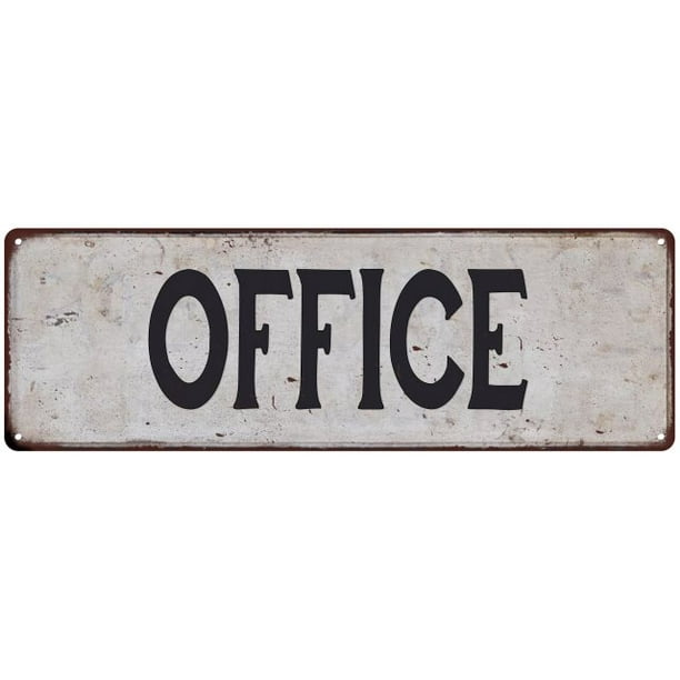 OFFICE Vintage Look Rustic 6x18 Metal Sign Chic Retro 206180035010 ...
