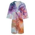 Abstract Xray Flower Collection Orange Purple Womens Dress With Pockets ...