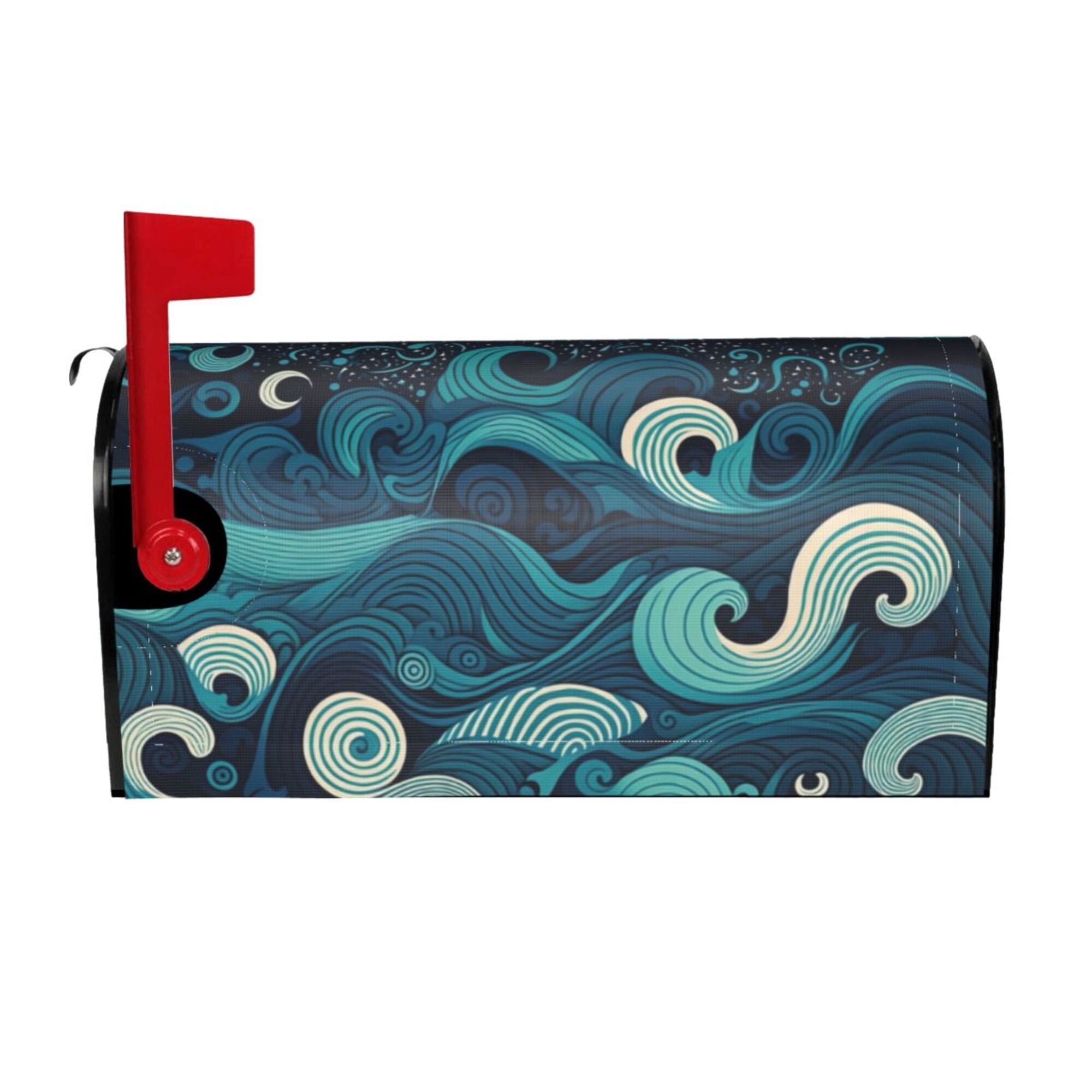 TEQUAN Seascape Waves Magnetic Mailbox Cover, Mailbox Wraps Large Size ...
