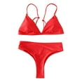 Sexy Solid Color Split Bikini Popular Sexy Swimsuit High Waist Bikini