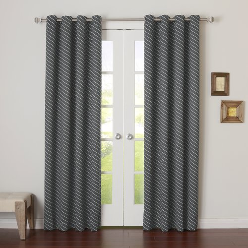 Best Home Fashion, Inc. Diagonal Darkening Thermal Curtain Panels (Set ...