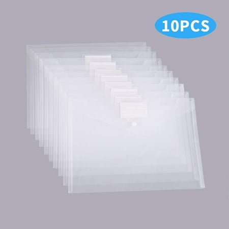 Plastic Envelopes Document Folders, 10 Pack US Letter A4 Size ...