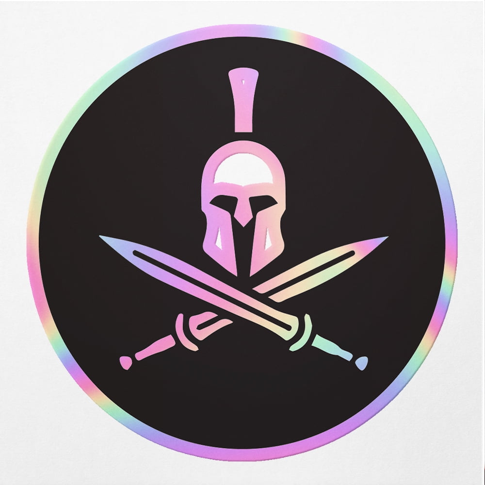 Vinyl Stickers Decals Of Spartan Helmet Illustration - Apply On Any ...