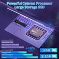 【Win 11 Pro/MS Office 2019】 16" Purple Laptop Ultra-Narrow bezels 2.5K ...