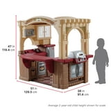 Step2 Grand Walk-in Kitchen Plastic Play Kitchen and Kid Grill, Brown ...