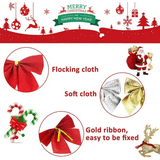 Mini Christmas Bows,24 Pieces Christmas Bow Small Red Bows for ...
