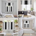 Black Grey White Kitchen Curtains, Kitchen Curtains and Valances Set of ...