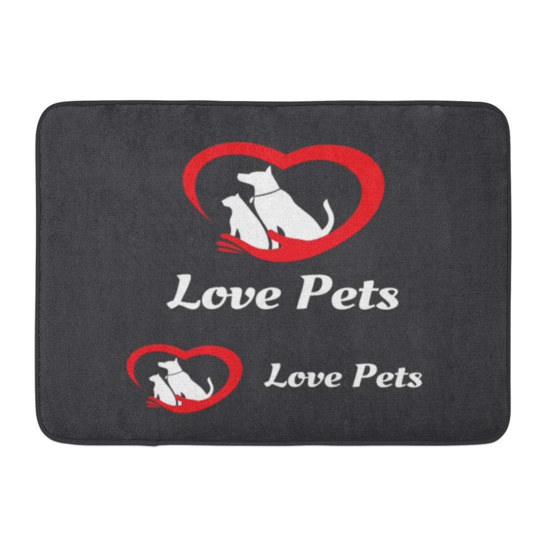 GODPOK Puppy Brown Dog Love Pets Orange Veterinary Mark Rug Doormat ...