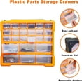 BIG RED Plastic Storage Tool Box/Cabinet Organizer with 24 Drawer Clear ...