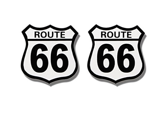 2 x ROUTE 66, Sticker DECAL - 3" (Pair) - Walmart.com