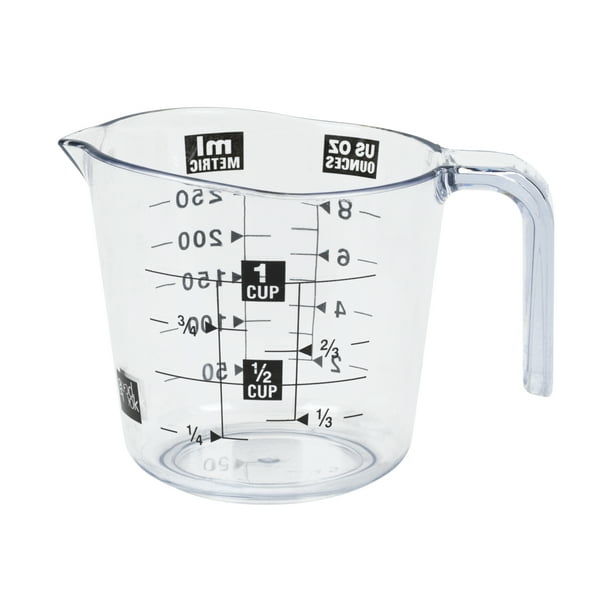 Mainstays 1-Cup Plastic Measuring Cup with Spout, Clear - Walmart.com