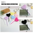 7Pcs Writing Pen Fluffy Ball Pen Decorative Fuzzy Ball Heart Pen ...