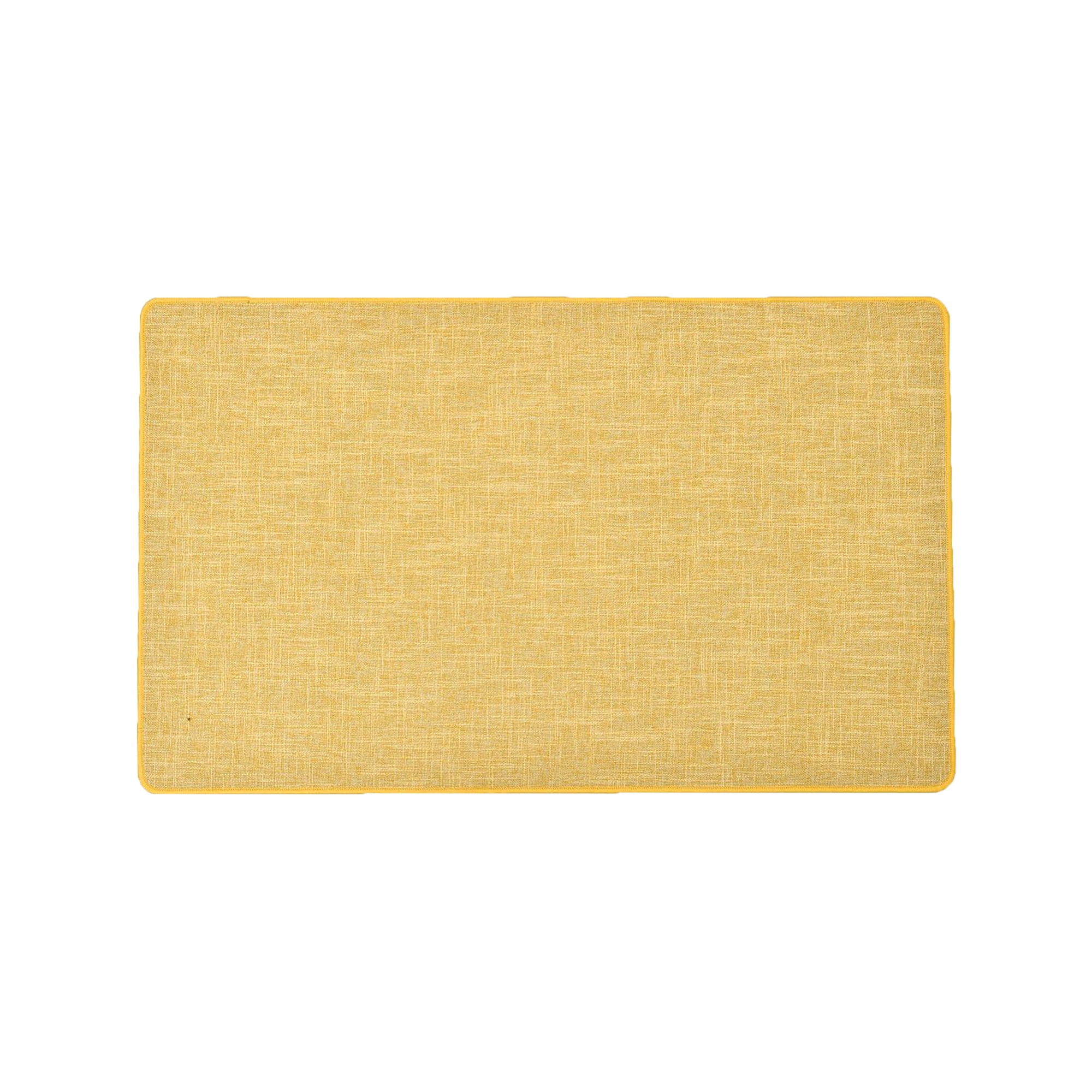 Woven Effect Kitchen Mat 32"L x 18"W Solid Yellow - Walmart.com