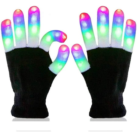 4 Pairs LED Gloves with Flashing Modes Light Up Gloves LED Finger Light ...