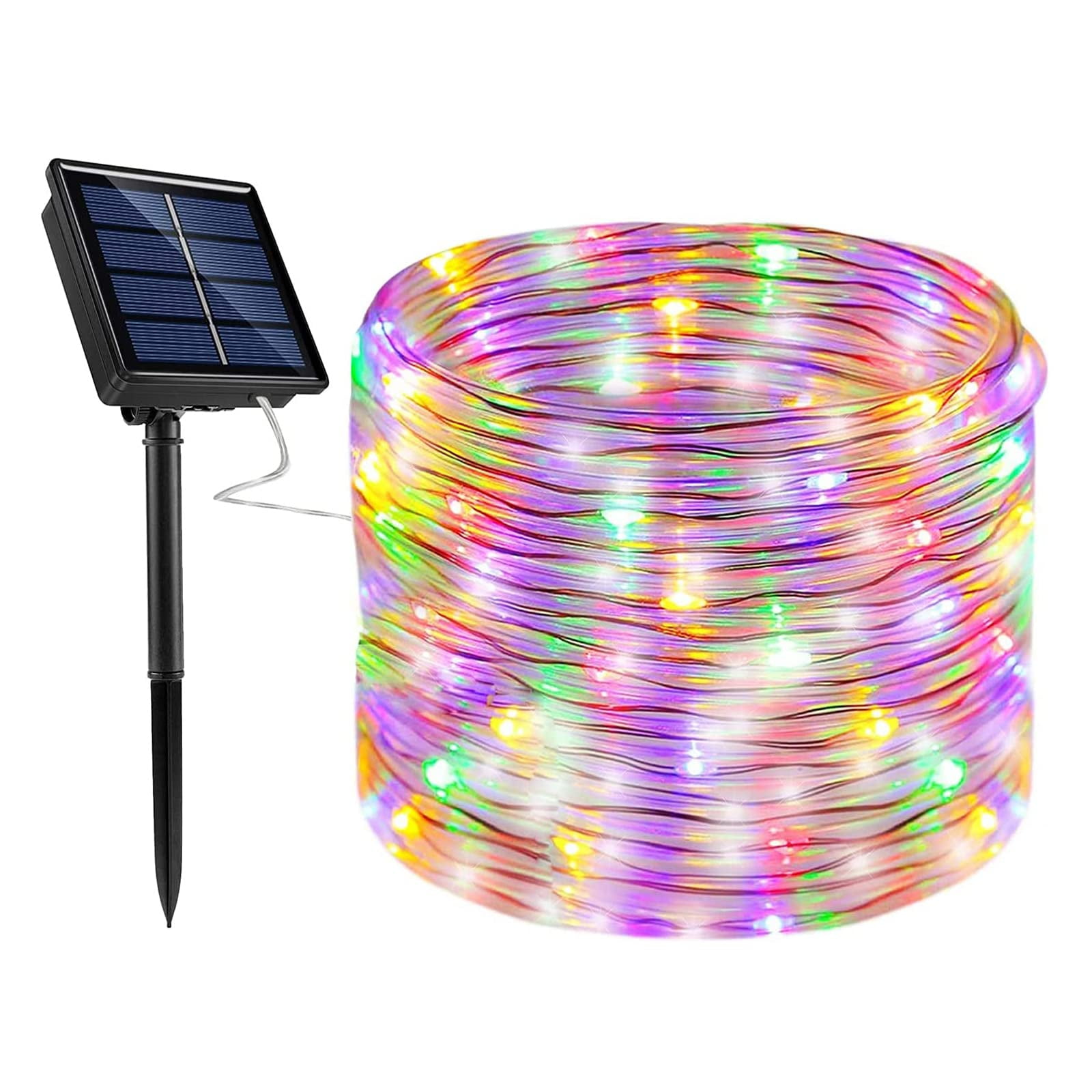 LINLIN Solar Rope String Lights, 8 Modes Copper Wire Rope Lights ...
