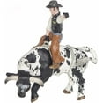 Bucking Bull and Rider 2 Pack - Brown Bull w/Rider and Black and White ...