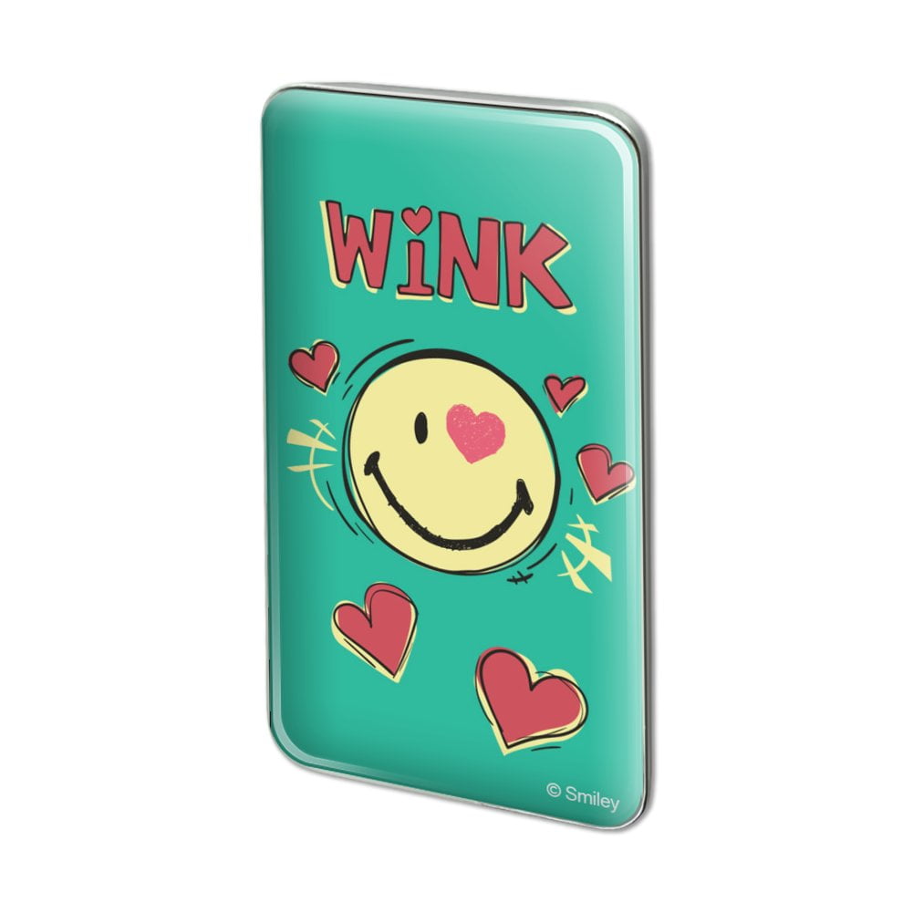 Wink Heart Eye Smiley Face Officially Licensed Metal Rectangle Lapel ...