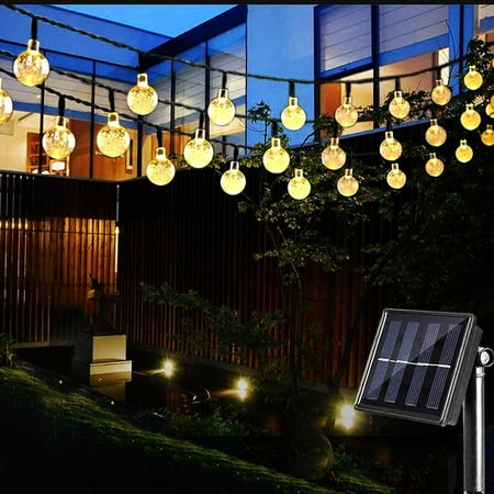 Outdoor solar fairy lights, 4.5M 20 LED fairy lights solar crystal ...