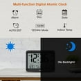 Atomic Digital Wall Clock Battery Operated, Self-Setting, Large Display ...