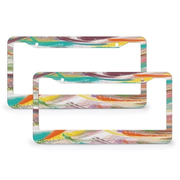 Unique Bargains License Plate Frame Metal Stainless Steel Front Rear ...