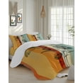 4 Piece Duvet Cover Set Full, Abstract Flower Orange Gradient Soft ...