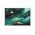 Aqua Green Gold Marble Sun Shade Sail 6.5'X10' Bronzing Watercolor ...