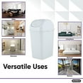 Superio Small Plastic Trash Can with Swing Lid 2.5 Gallon, Office ...