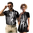 Aplkyhs Couple Golf Matching Outfits Black American Flag Eagle Matching ...