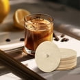 Yooci 100-Piece Natural-colored Round Coffee Filters on Rustic Coffee ...