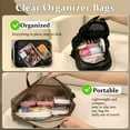 4 count Clear Zipper Pouches, Hard Shell Zipper Case, Organizer Travel ...