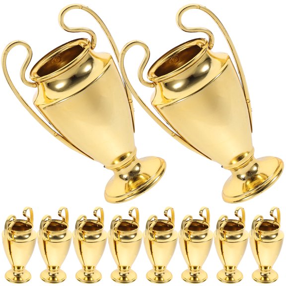 Shininglove Mini Trophies 24 Pack with Stickers 5 Inch Children Gold ...