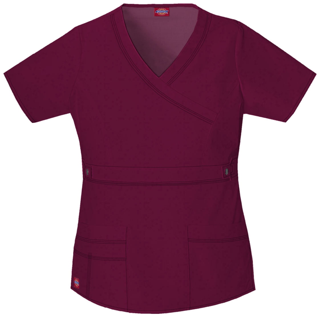 Dickies Gen Flex Scrubs Top for Women Mock Wrap 817355 - Walmart.com